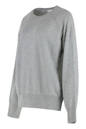 Moncler Cashmere Crew Neck Knitted Sweater - Grey