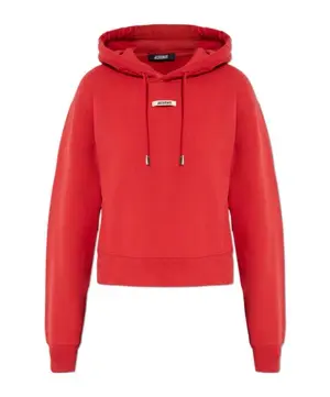 Jacquemus Gros Grain Drawstring Hoodie - Red