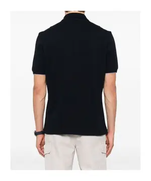 Brunello Cucinelli Logo Detailed Short-sleeved Polo Shirt - Black