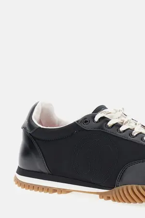 Stella McCartney Round Toe Lace-up Low-top Sneakers - Black