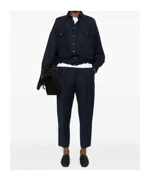 Brunello Cucinelli Fluid Twill Baggy Pull-on Trousers
