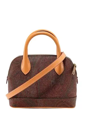 Etro Paisley-print Handbag With Top Handle And Shoulder Strap