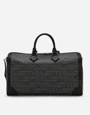 Dolce & Gabbana Printed Jacquard Holdall - Black