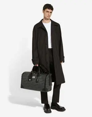 Dolce & Gabbana Printed Jacquard Holdall - Black