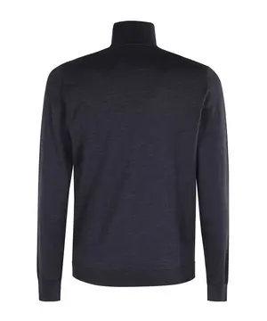 ROBERTO COLLINA Long Sleeve Turtleneck Sweater - Black