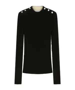 Sportmax Renania Fitted Knitted Jumper - Black