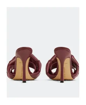 Bottega Veneta Lido Intrecciato Mule Sandals - Red