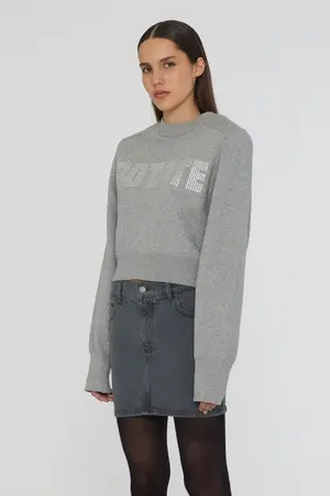 ROTATE BY BIRGER CHRISTENSEN Crystal Logo Mélange Jumper