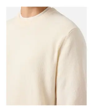 MC2 SAINT BARTH Ribbed Crewneck Jumper With Embroidered Logo - White