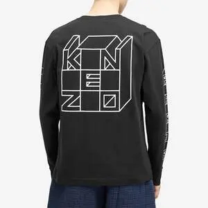 Kenzo Logo Printed Long-sleeved T-shirt