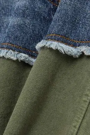 Chloé Paneled Denim Midi Dress