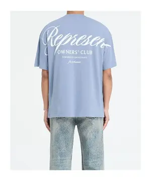 REPRESENT Owners' Club Logo T-shirt - Gray-blue