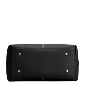 TOD'S Logo Engraved Small Shopper Bag - Black