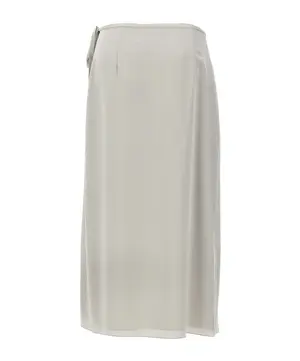 Theory Flared Hem Wrapped Midi Skirt