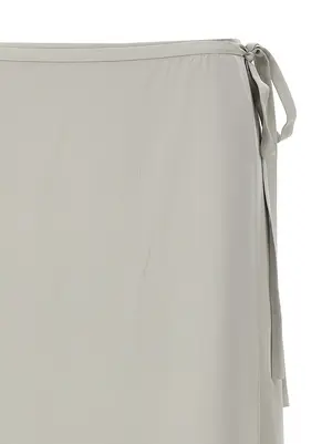Theory Flared Hem Wrapped Midi Skirt