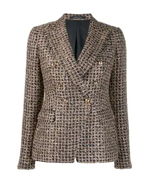 Tagliatore Double-breasted Blazer With Lurex Effect