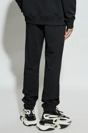 Balmain Logo Printed Drawstring Sweatpants - Black