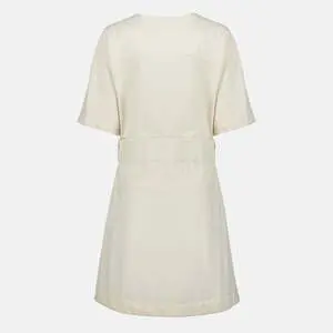 Moncler Drawstring Crewneck T-shirt Dress - White Ivory