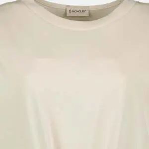 Moncler Drawstring Crewneck T-shirt Dress - White Ivory