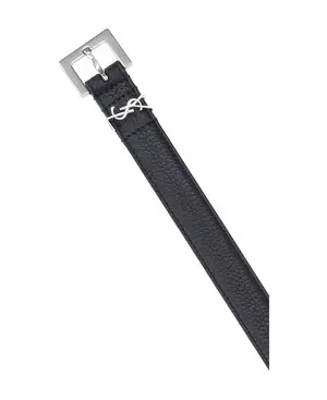 Saint Laurent Logo Buckle Belt - Black