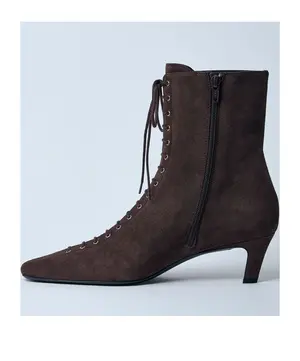 TOTEME Square-toe Lace-up Ankle Boots