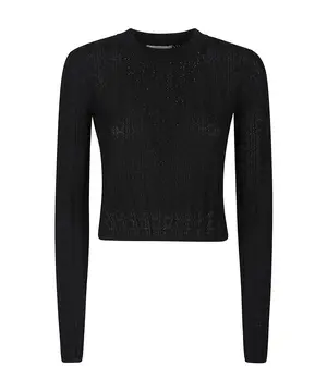 LOULOU STUDIO Tinos Knit Top - Black
