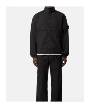 Stone Island Tela Paracadute Track Jacket - Black