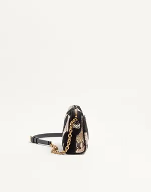 Valentino Garavani Panthea Chevron Patterned Small Shoulder Bag