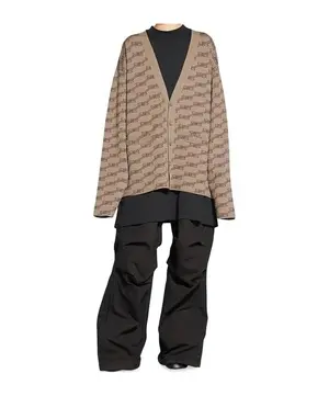 Balenciaga Long Sleeve Casual Jacket With Bb Letter Pattern