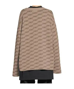 Balenciaga Long Sleeve Casual Jacket With Bb Letter Pattern