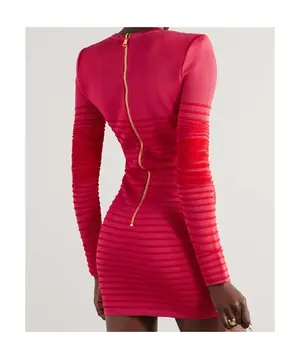 Balmain Wrap Effect Fitted Mini Dress