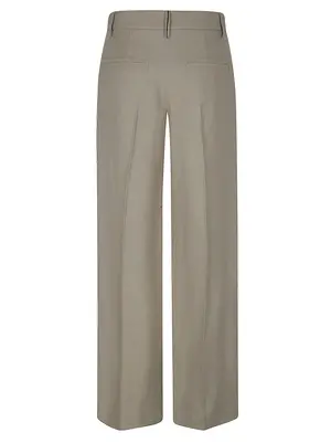 Brunello Cucinelli Pleated Straight-leg Trousers - Gray