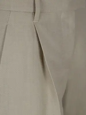 Brunello Cucinelli Pleated Straight-leg Trousers - Gray