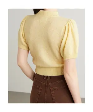 DÔEN Short Sleeve Cardigan - Yellow