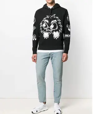 Alexander McQueen Pattern Printed Hooded Sweater