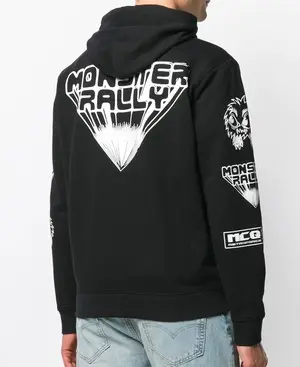 Alexander McQueen Pattern Printed Hooded Sweater