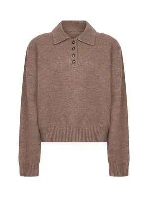 Loulou De Saison Cashmere Polo Knitwear - Brown