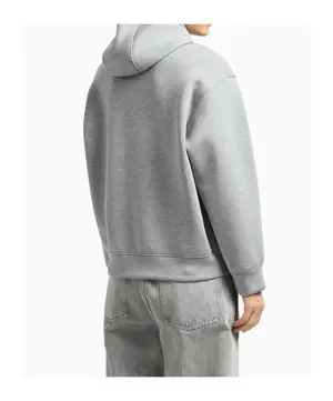 Emporio Armani Logo Embroidered Oversized Hoodie