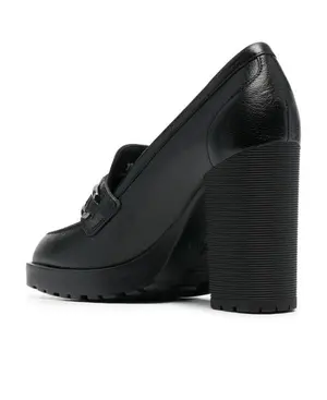 Hogan Logo Plaque Loafer Pumps