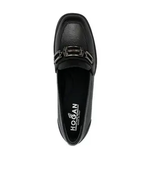 Hogan Logo Plaque Loafer Pumps