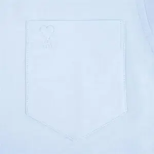 AMI Paris Cropped Button-down Shirt With De Coeur Embossing