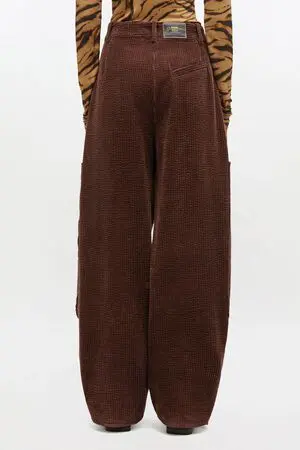 GANNI Logo Patch Corduroy Pants