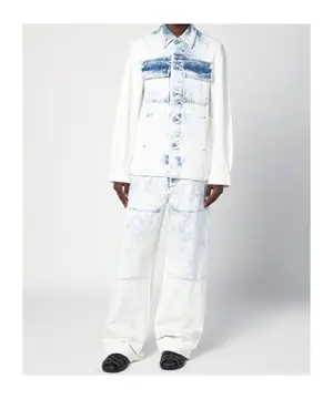 Dries Van Noten Acid Wash Drawstring Jeans