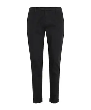 DONDUP Cuffed Straight-leg Trousers - Black