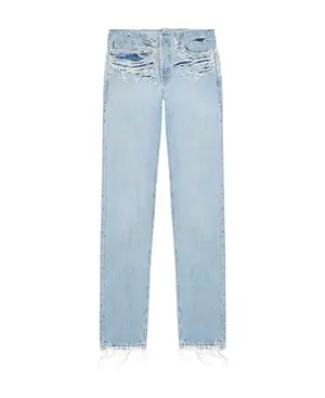 DIESEL® 2010 Straight-leg Distressed Jeans - Gray
