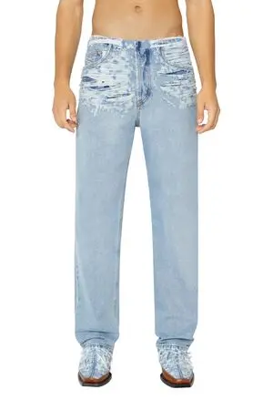DIESEL® 2010 Straight-leg Distressed Jeans - Gray