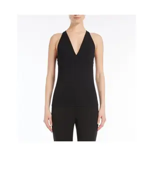 Max Mara V-neck Sleeveless Top - Black