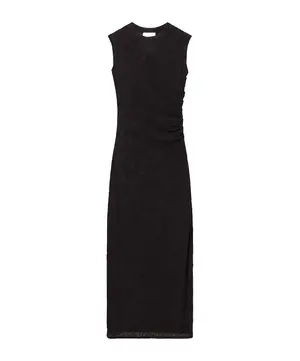 Stella McCartney Sleeveless Crewneck Lace Midi Dress - Black