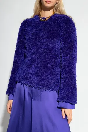 Stella McCartney Textured Knitted Cropped Jumper