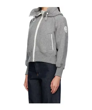 Canada Goose Zip-up Hooded Hoodie - Gray